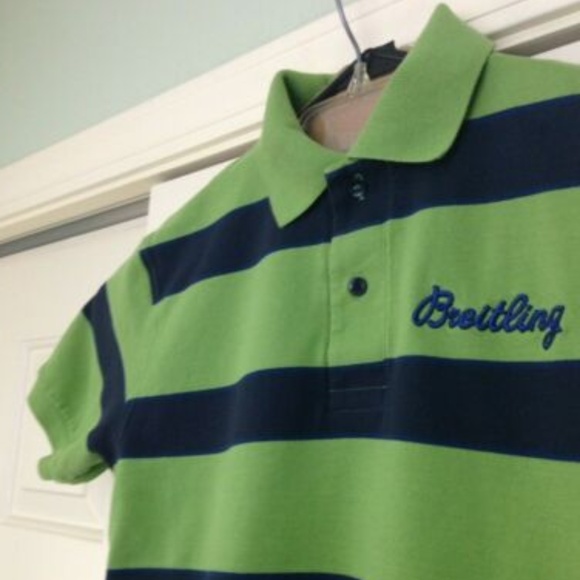 Breitling | Shirts | Official Breitling Watch Polo Striped Logo | Poshmark